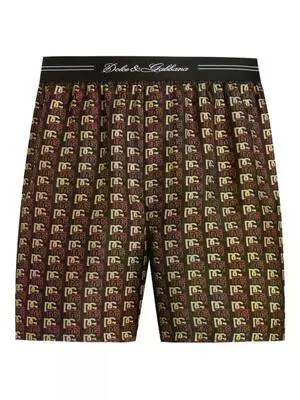 Dolce & Gabbana Logo-plaque Boxers - Brown