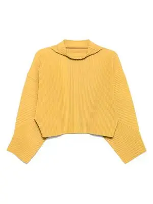 Issey Miyake Mc June Pleated T-shirt - Yellow