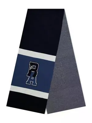 BOSS Varsity-stripe Wool Scarf - Blue