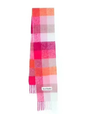 Acne Studios Checked Scarf - Pink
