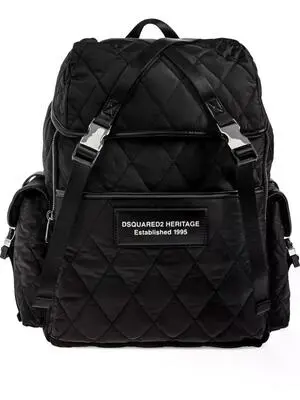 Dsquared2 Quilted Backpack - Black