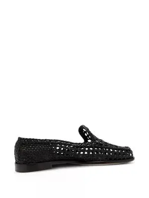 Dragon Diffusion Woven Leather Loafers