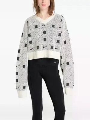 Nike Geometric Pattern V-neck Sweater