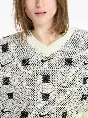 Nike Geometric Pattern V-neck Sweater