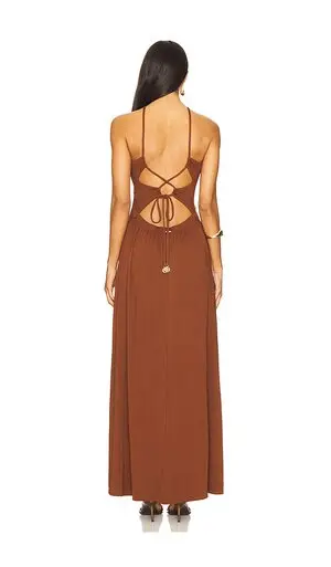 Luli Fama Halter Ring Long Dress