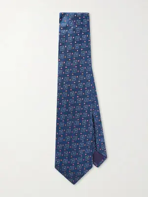 Charvet 8.5cm Silk-jacquard Neck Tie - Blue