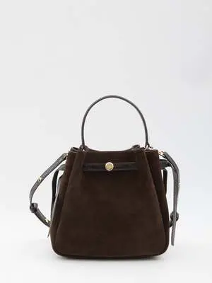 Tory Burch Romy Suede Bucket Bag - Brown