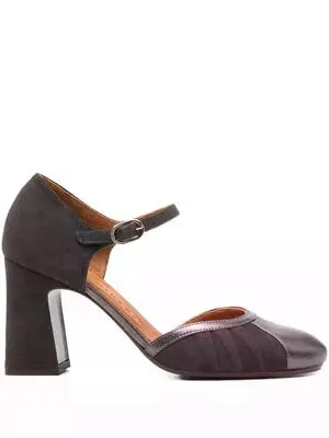 Chie Mihara Suede 80mm Block-heel Pumps