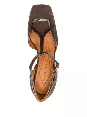 Chie Mihara 80mm T-bar Block-heel Pumps