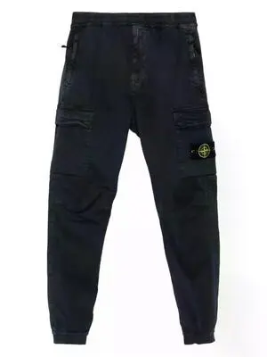 Stone Island Elasticated-cuff Cargo Trousers - Blue