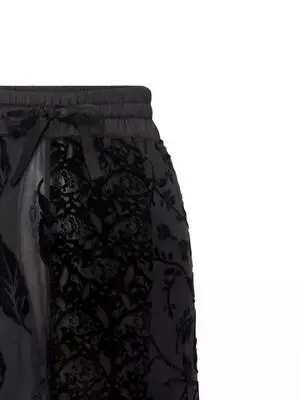 MARINE SERRE Floral-patterned Drawstring Trousers