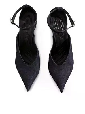 MUGLER Ankle-strap Mules