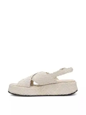 TONI PONS Woven Leather Platform Sandals