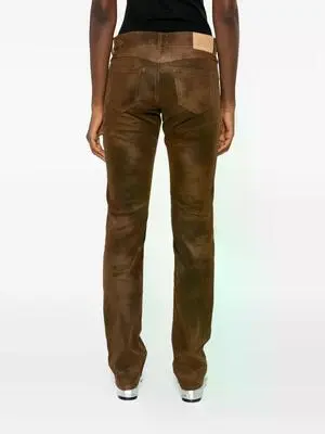 MARANT ETOILE Kelsie Leather-effect Trousers