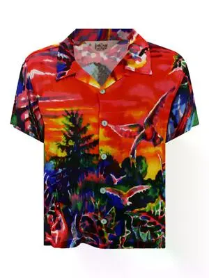 BRAIN DEAD Printed Short-sleeve Shirt