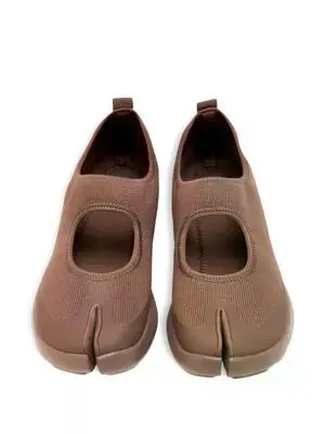 TABI FOOTWEAR Tabi Split-toe Knitted Ballet Flats - Brown