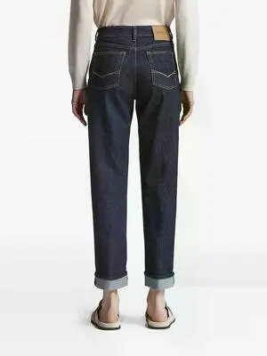 Peserico Five-pocket Cuffed Denim Jeans