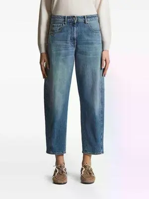 Peserico Paneled Five-pocket Denim Jeans - Blue