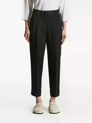 Peserico Pleated Side-stripe Trousers