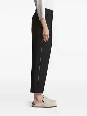 Peserico Pleated Side-stripe Trousers