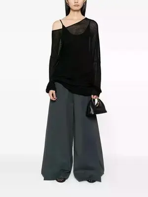 RUOHAN Cobia Asymmetric Long Sleeve T-shirt - Black