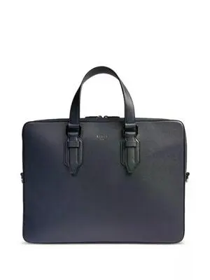 LANCEL Leather Laptop Bag With Buckle Detail - Blue