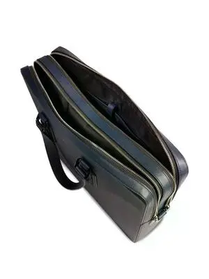 LANCEL Leather Laptop Bag With Buckle Detail - Blue