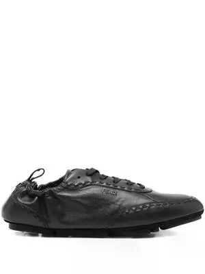 Fendi Lace-up Suede Sneakers - Black