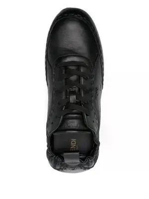 Fendi Lace-up Suede Sneakers - Black