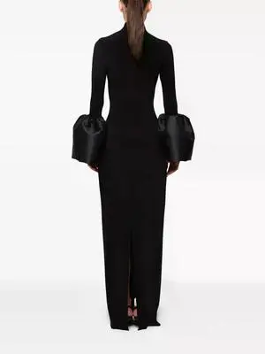 ATU BODY COUTURE Mock Neck Bell Sleeve Midi Dress