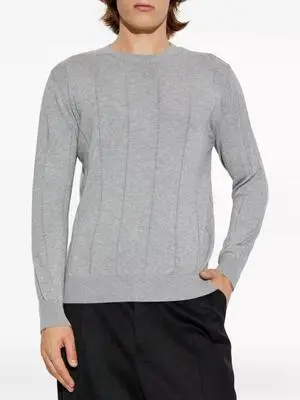 Eleventy Vertical-ribbed Cotton Sweater