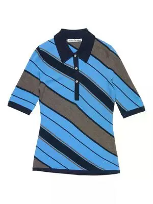 Acne Studios Diagonal-stripe Polo Shirt
