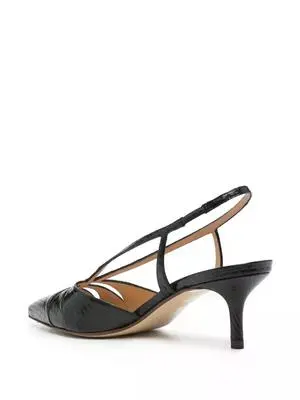 FRANCESCO RUSSO Snakeskin-effect Leather Pumps
