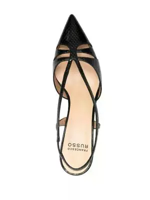 FRANCESCO RUSSO Snakeskin-effect Leather Pumps