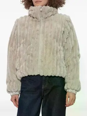 SAVE THE DUCK Ribbed-texture Zip-front Jacket