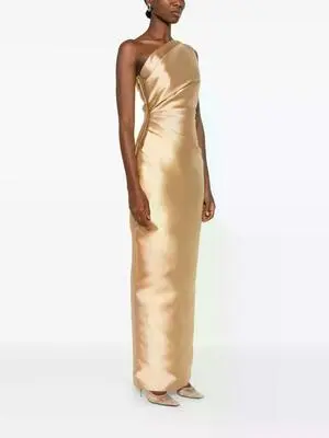 Solace London Kira One-shoulder Maxi Dress - Neutrals