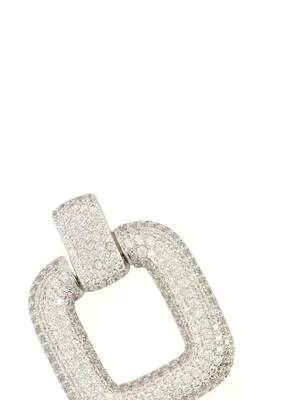 SELF-PORTRAIT Crystal Square Earrings