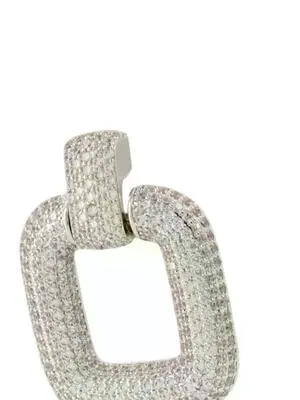 SELF-PORTRAIT Crystal Square Earrings