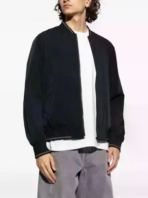 Paul Smith Zip-fastening Bomber Jacket With Logo Plaque