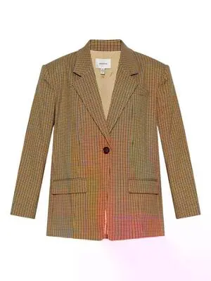 GESTUZ Checked Single-button Blazer