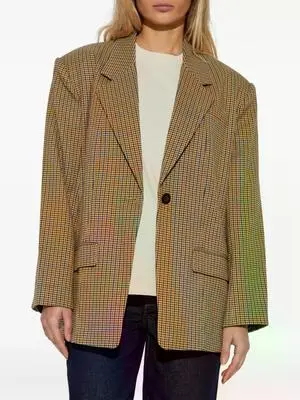 GESTUZ Checked Single-button Blazer