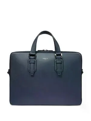 LANCEL Leather Briefcase With Buckle Detail - Blue