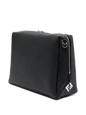 Fendi Large Palladium-logo Zip Shoulder Bag