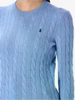 Polo Ralph Lauren Cable Knit Crew Neck Sweater - Blue