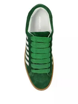 Dsquared2 Boxer Striped Suede Sneakers - Green
