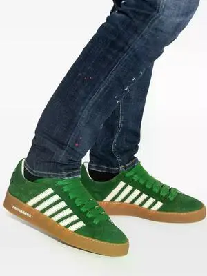 Dsquared2 Boxer Striped Suede Sneakers - Green