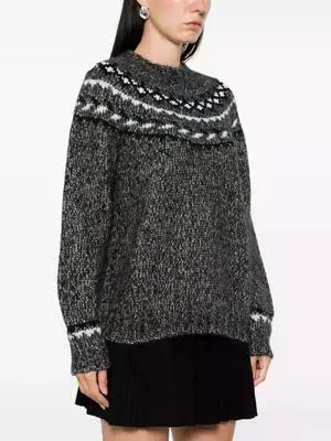 P.a.r.o.s.h Fair Isle-pattern Sweater - Black