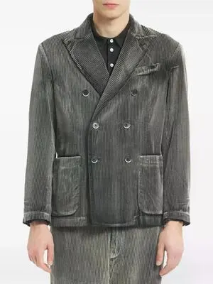 Barena Venezia Ribbed Double-breasted Jacket - Grey