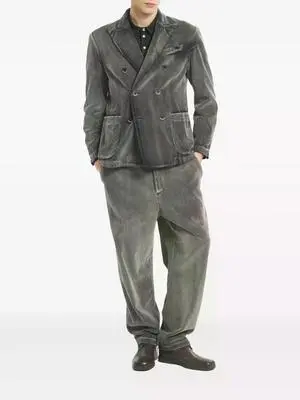Barena Venezia Ribbed Double-breasted Jacket - Grey