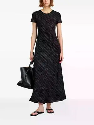 Proenza Schouler White Label Striped Maxi Dress - Black